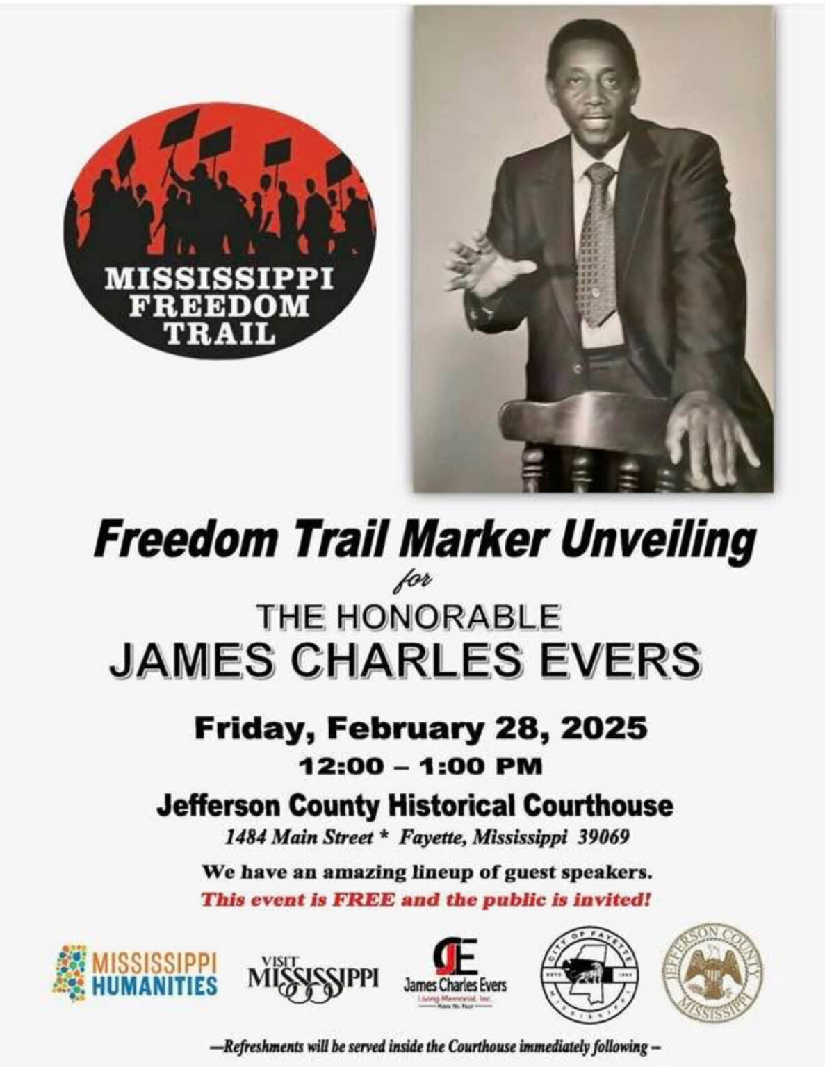 Charles Evers Freedom Trail Marker Unveiling - Mississippi Humanities ...